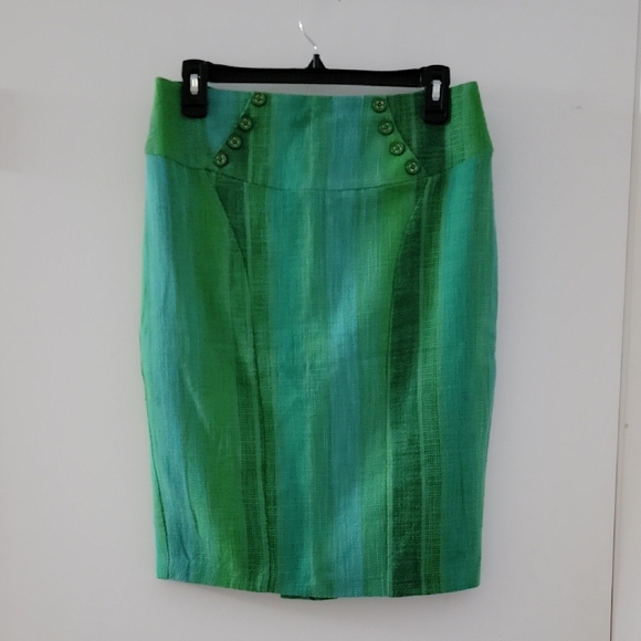Eva Franco | Skirts | Eva Franco Vibrant Green Pencil Skirt | Poshmark